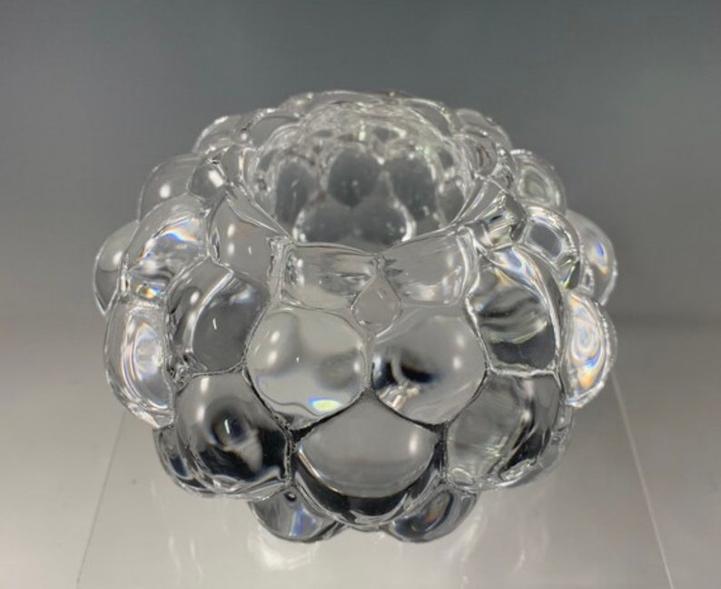 Orrefors Hallon Raspberry Glass Tealight/votive Candleholder - Etsy