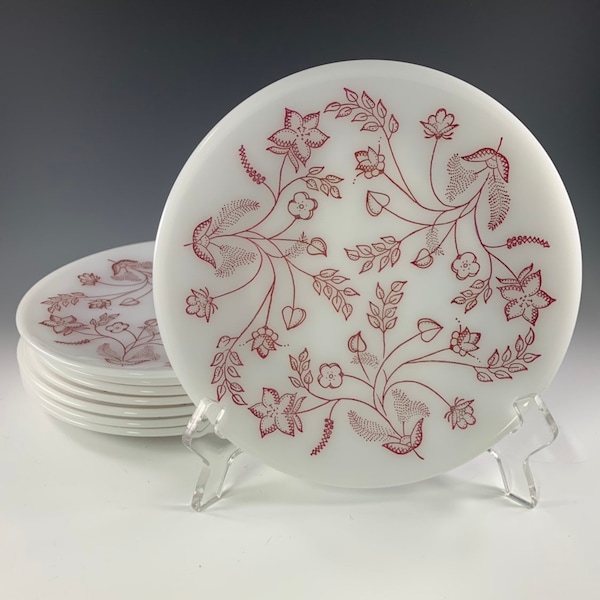 Burgundy Glass Plates - Etsy