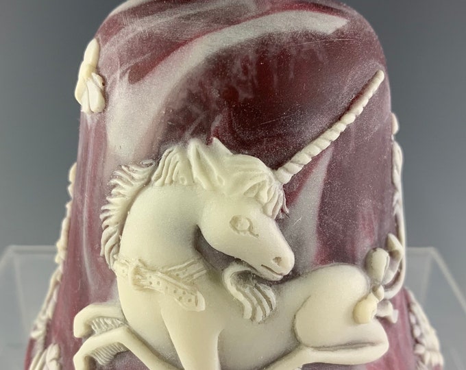 Incolay Studios Unicorn Bell in Plum Incolay Stone - Etsy