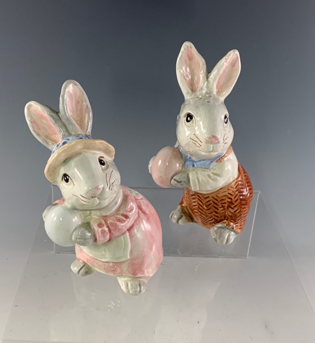 Fitz and Floyd Bunny Hollow Salt and Pepper Shakers - Etsy