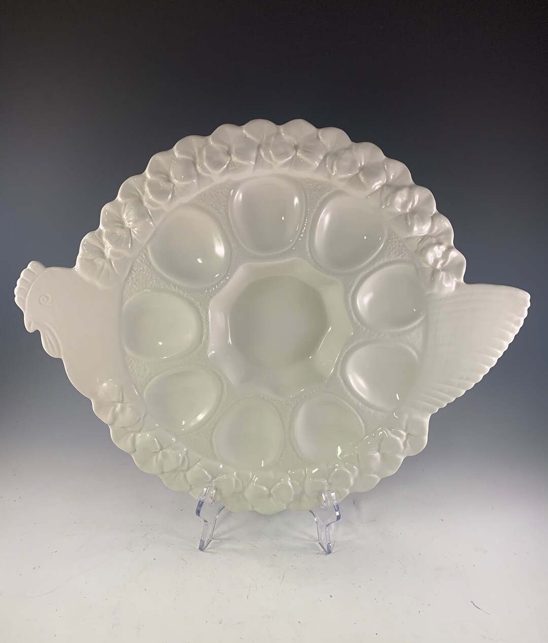 Amora Made in Italy Chicken Deviled Egg Plate - Etsy