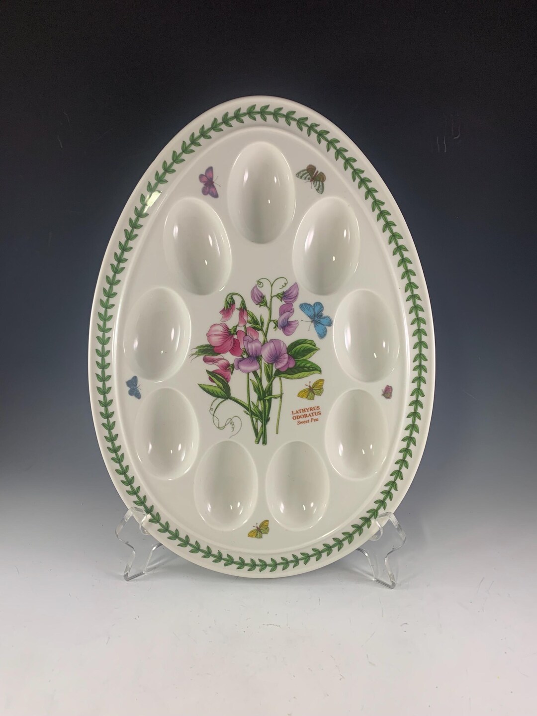Portmeirion Botanic Garden Sweet Pea Deviled Egg Plate - Etsy