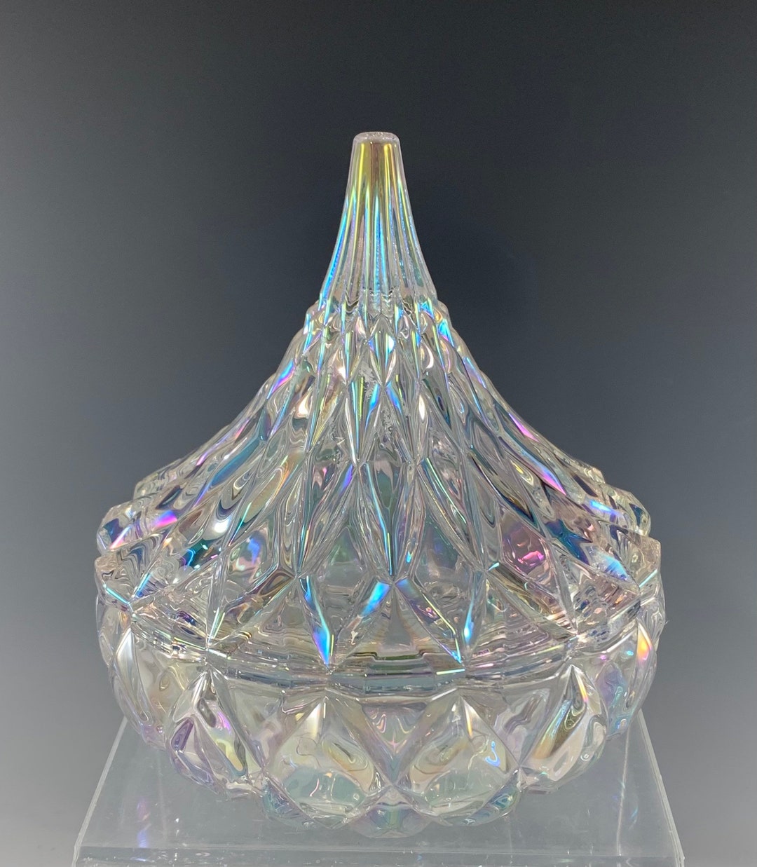 Iridescent Crystal Kiss Shaped Candy Box With Lid - Etsy