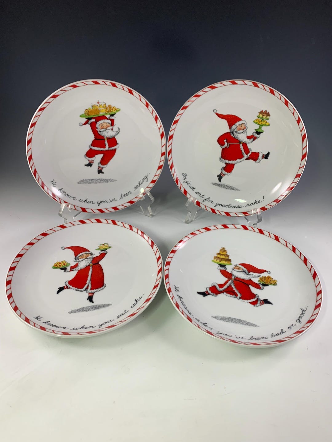 Peppermint Parade Canapé/dessert Plates - Etsy