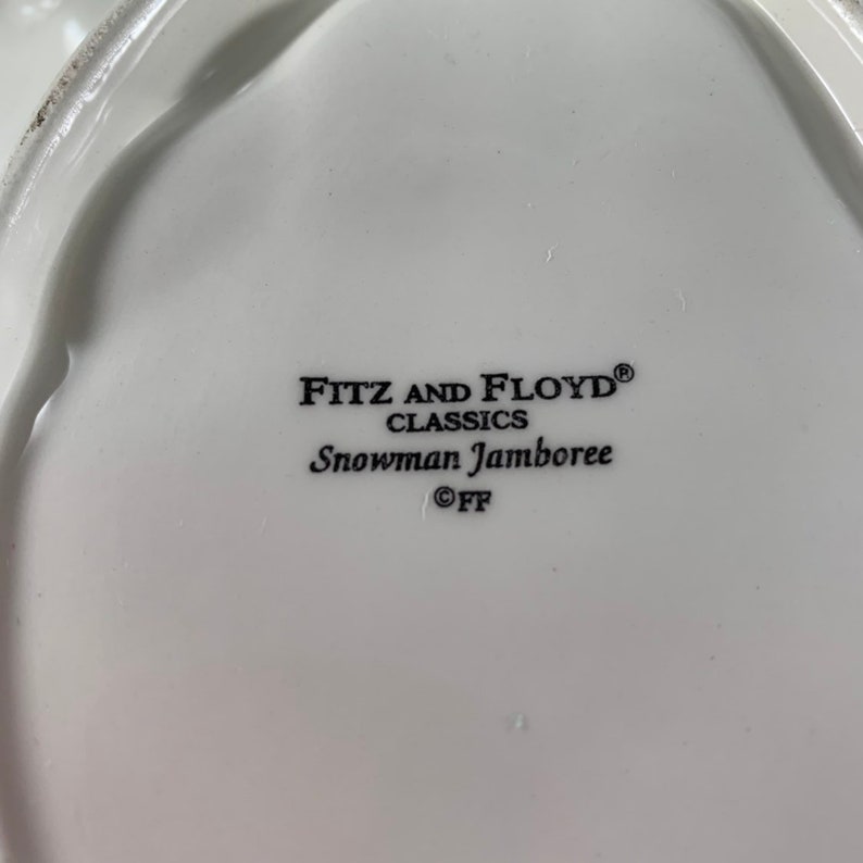 Fitz & Floyd Snowman Jamboree Cookie Plate - Etsy