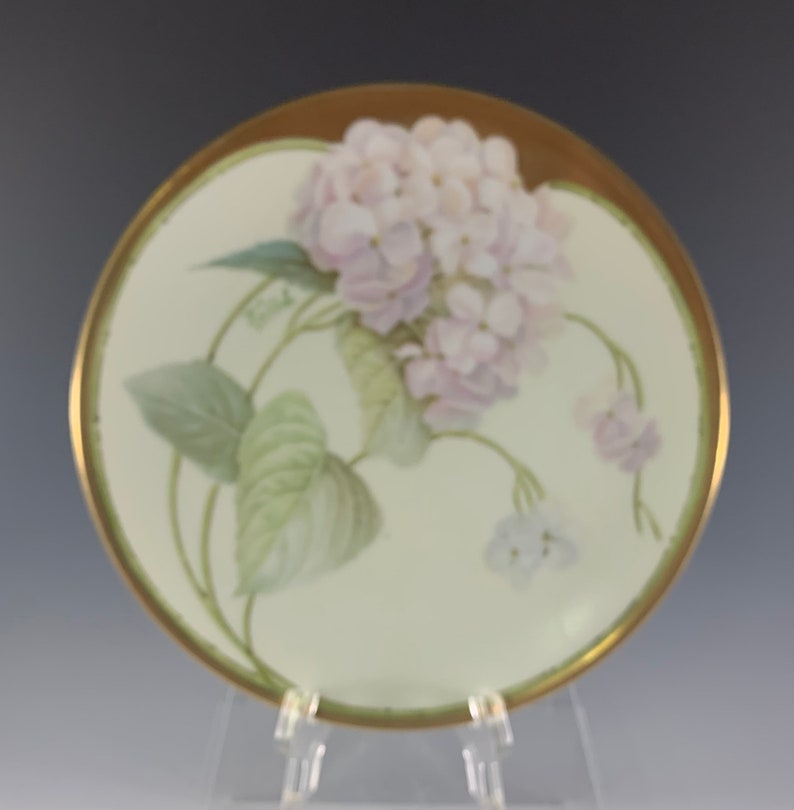 RS Germany Hand Painted Cabinet Plate With Hydrangeas - Etsy