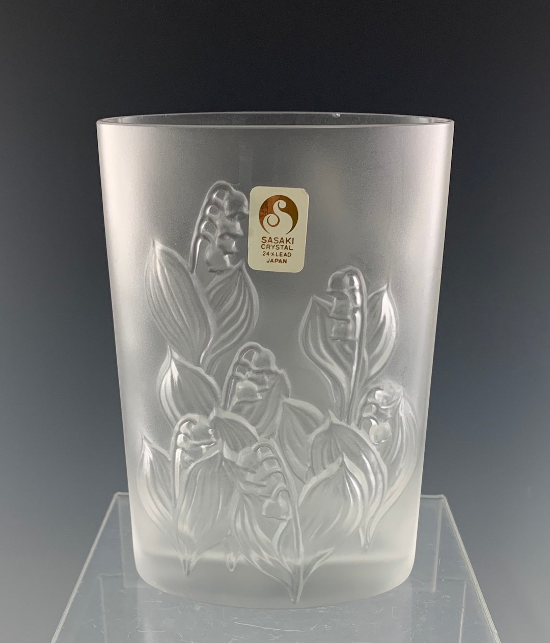 Sasaki Japan Lily of the Valley Lead Crystal Vase - Etsy