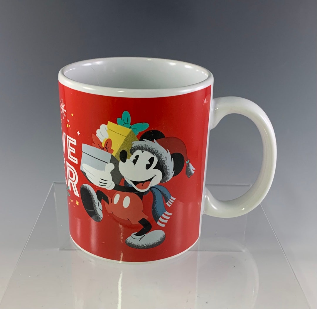 Walt Disney Mickey and Minnie Mouse Festive Cheer Holiday Mug - Etsy