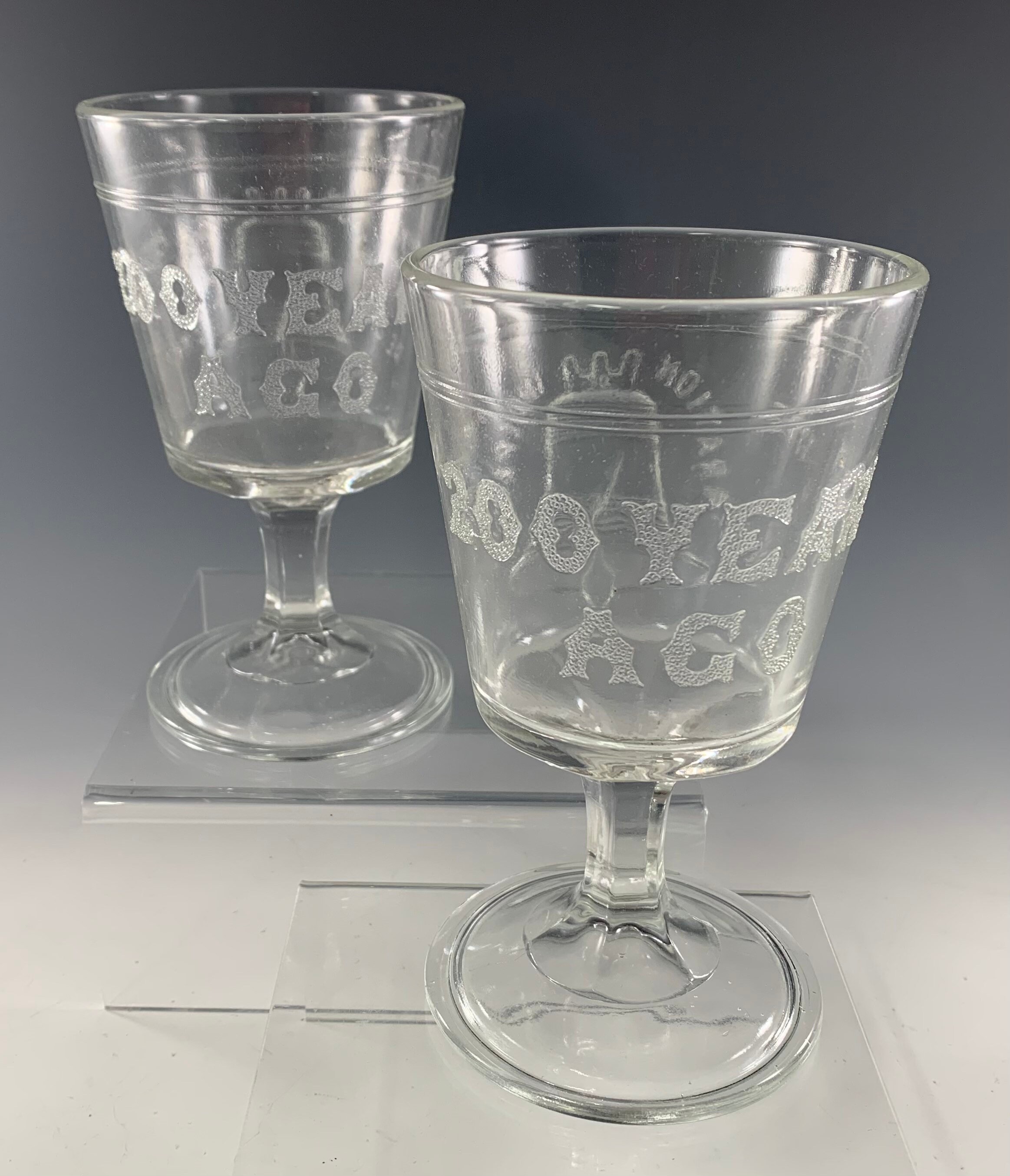 Bicentennial Historical Glassware Liberty Bell Goblets Set - Etsy