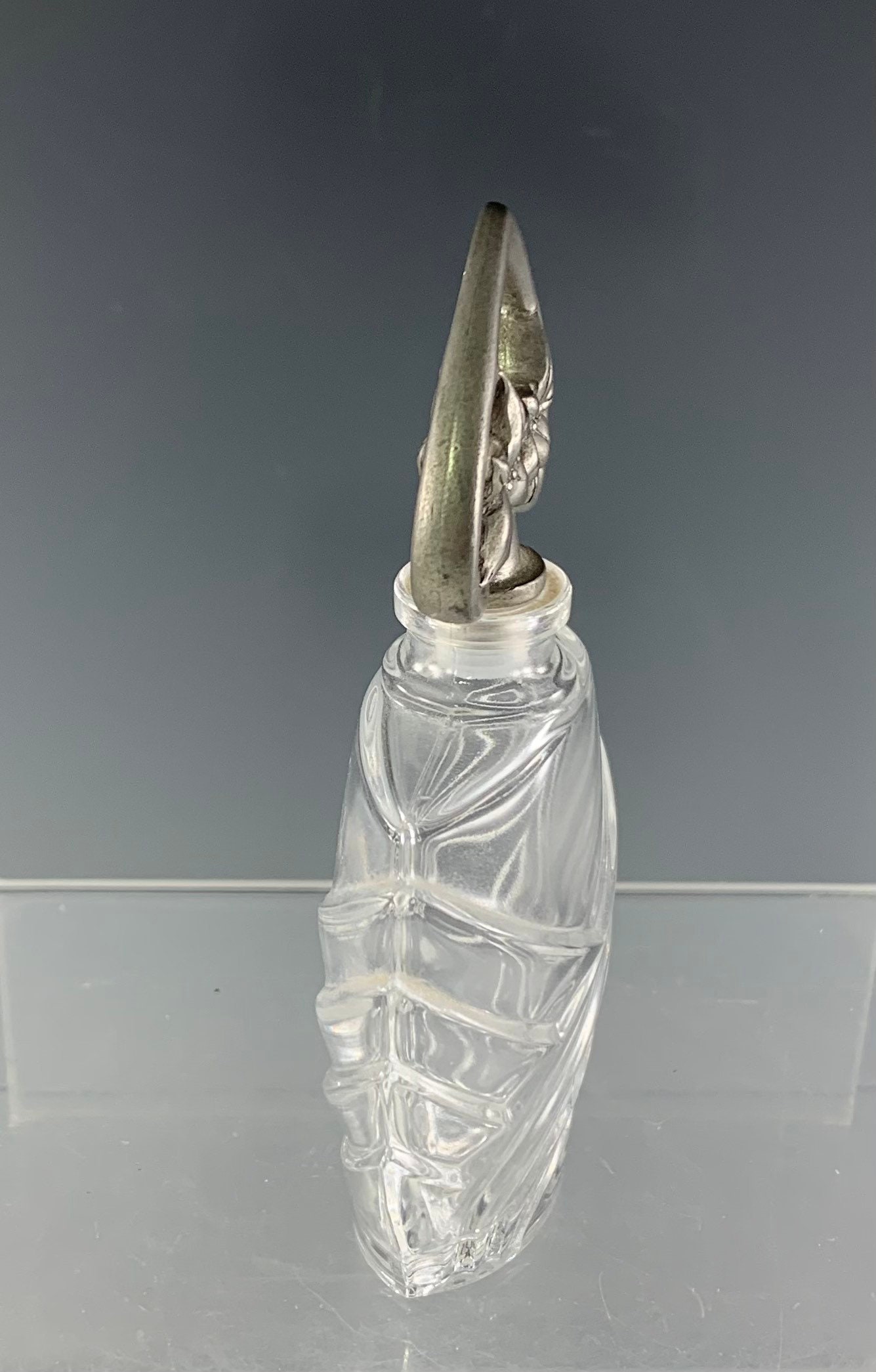 Cristal VCA Perfume Bottle With Double Flower Pewter Stopper Made in ...