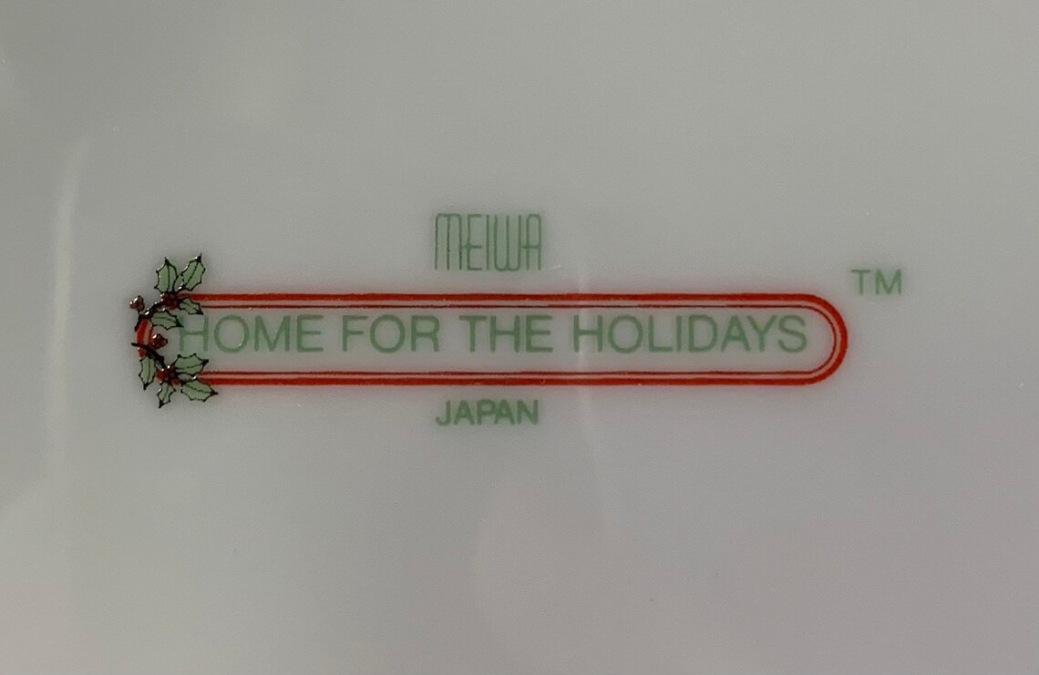 Meiwa Japan “home for the Holidays” Coupe Salad Plates ~ Set of 6 - Etsy