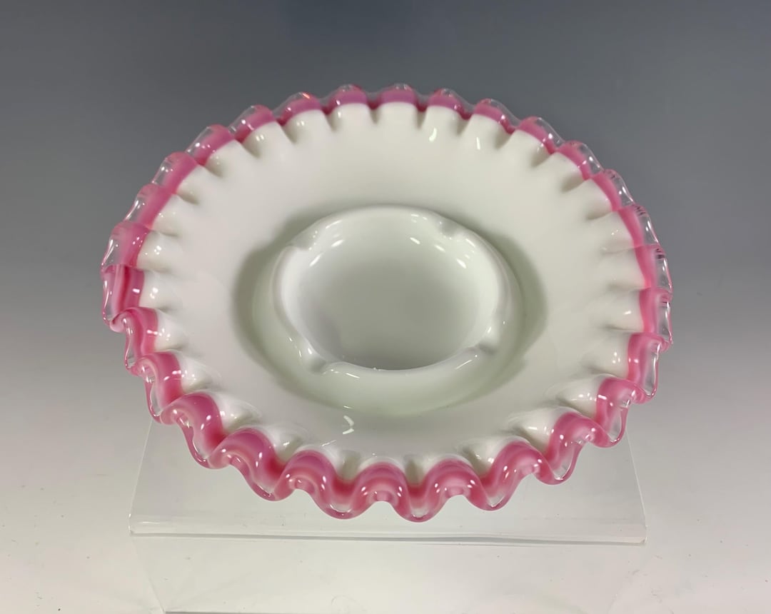 Fenton Apple Blossom Crest Ashtray - Etsy
