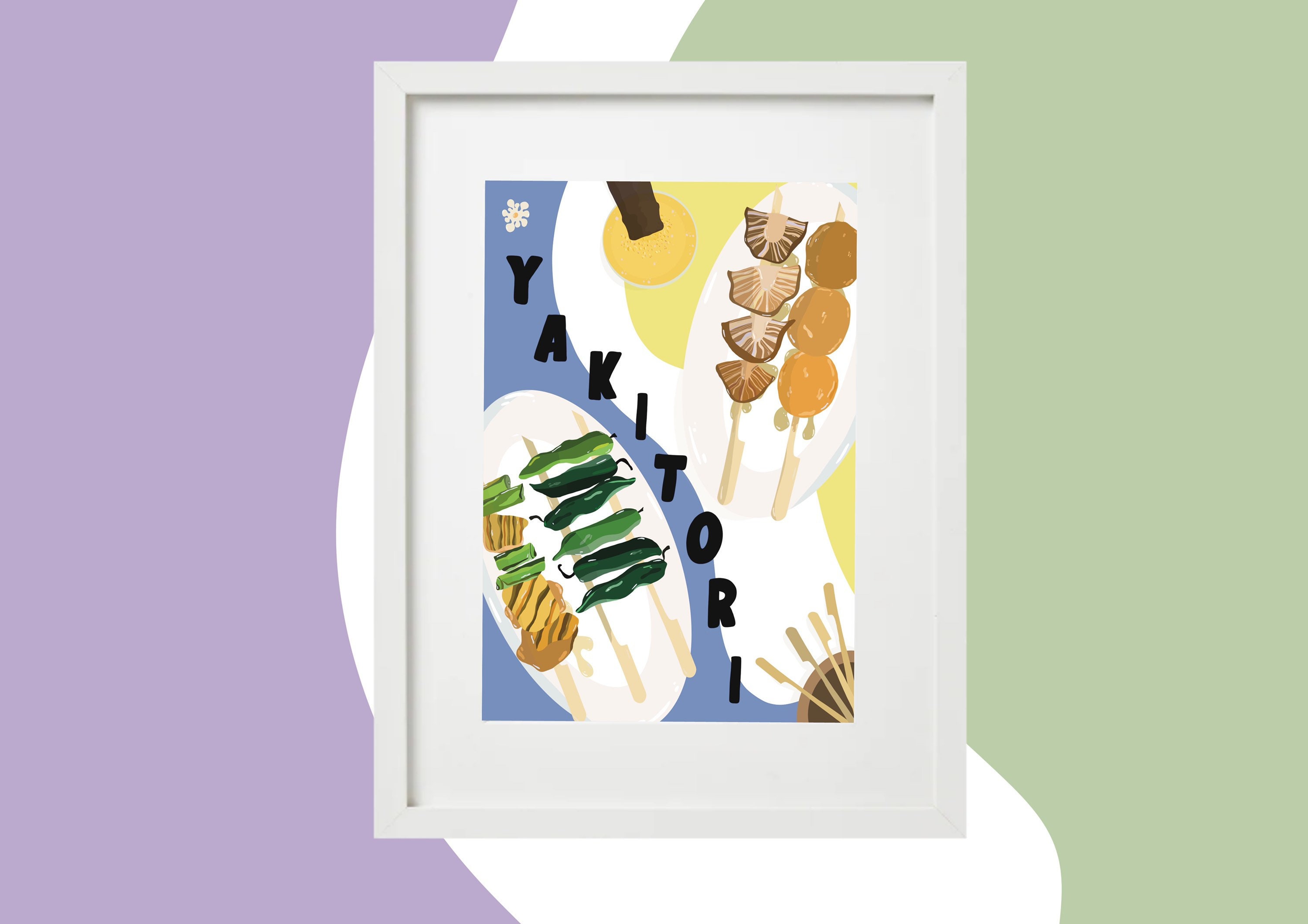 Japanese Yakitori Art Print Food Artwork Japan Izakaya Illustration - Etsy