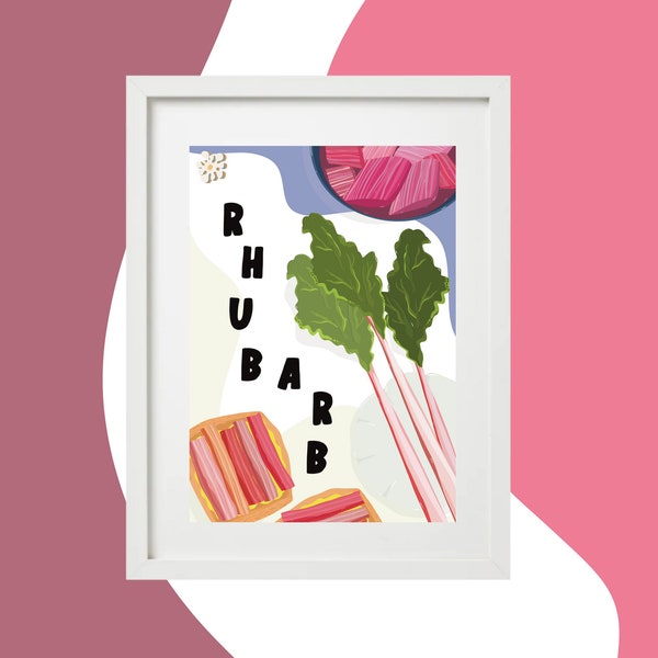 Rhubarb Art - Etsy