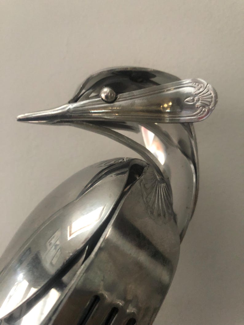 Handcrafted Bird– Wall-mounted Bird Art, Upcycled Cutlery, Unique ...
