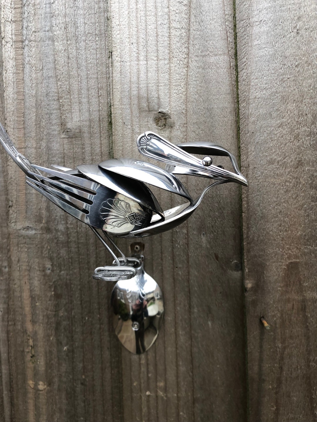 Cutlery Bird, Bird Figurine, Upcycled Silverware, Spoon Bird, Bird Made ...