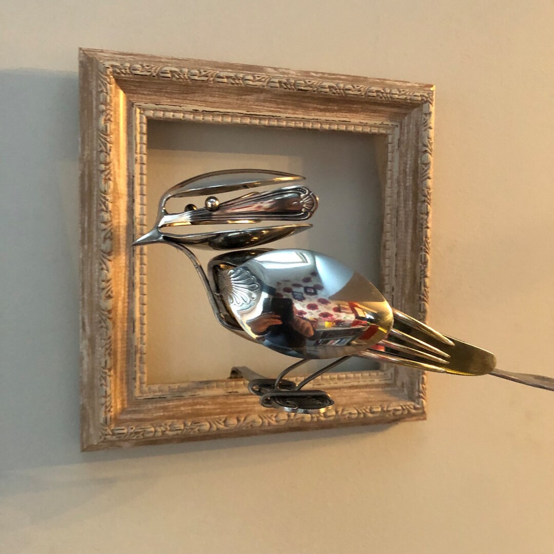 Cutlery Bird, up Cycled Silverware, Silverware Sculpture, Welded Art ...
