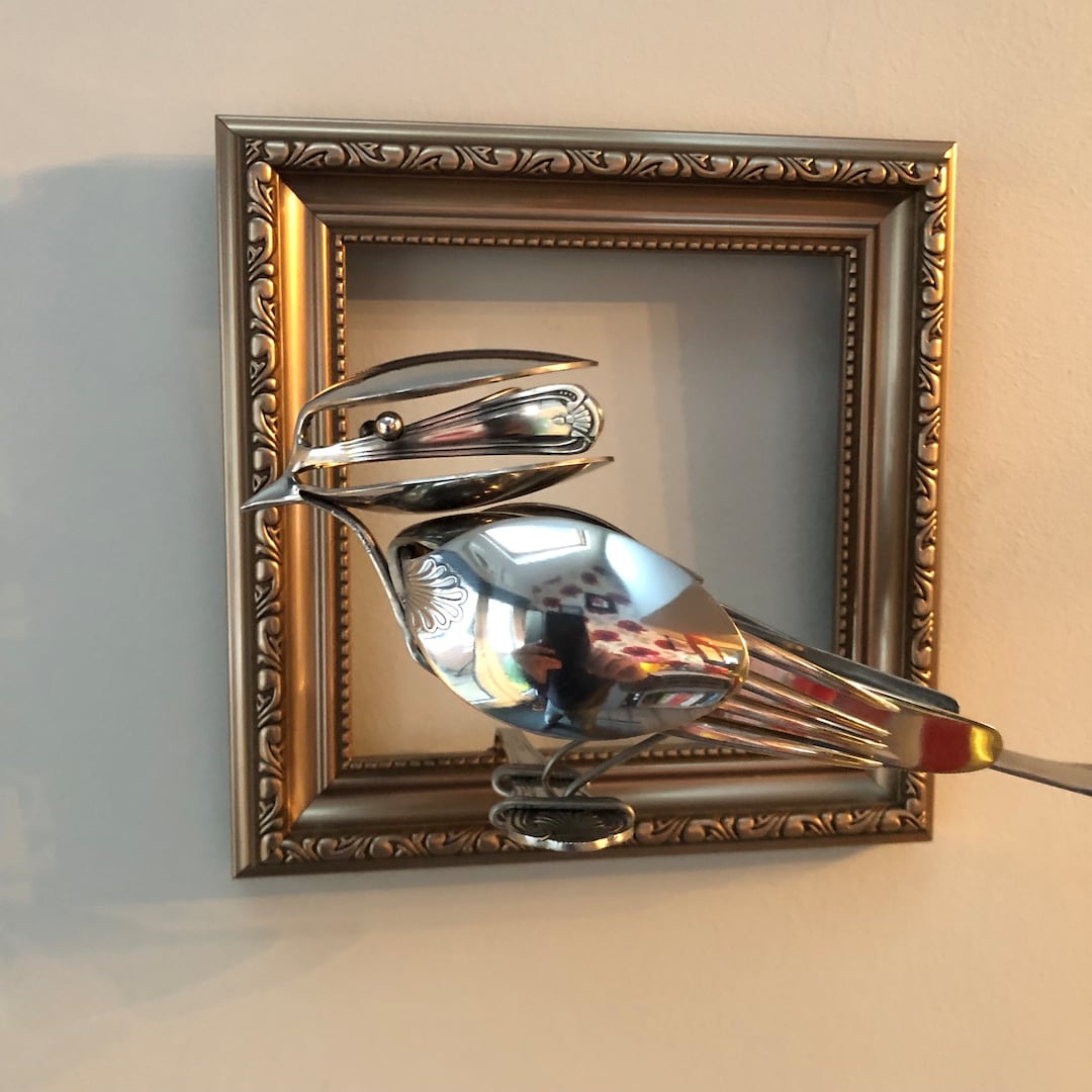 Cutlery Bird, up Cycled Silverware, Silverware Sculpture, Welded Art ...