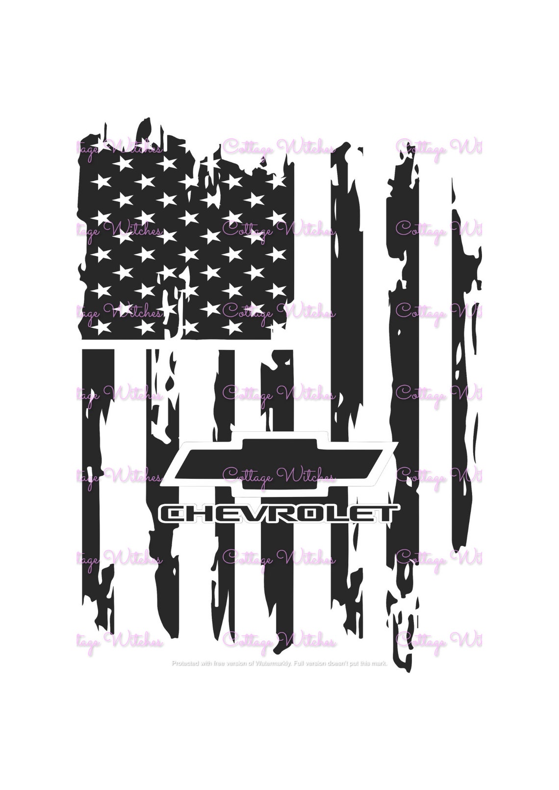 Chevy American Flag SVG - Etsy