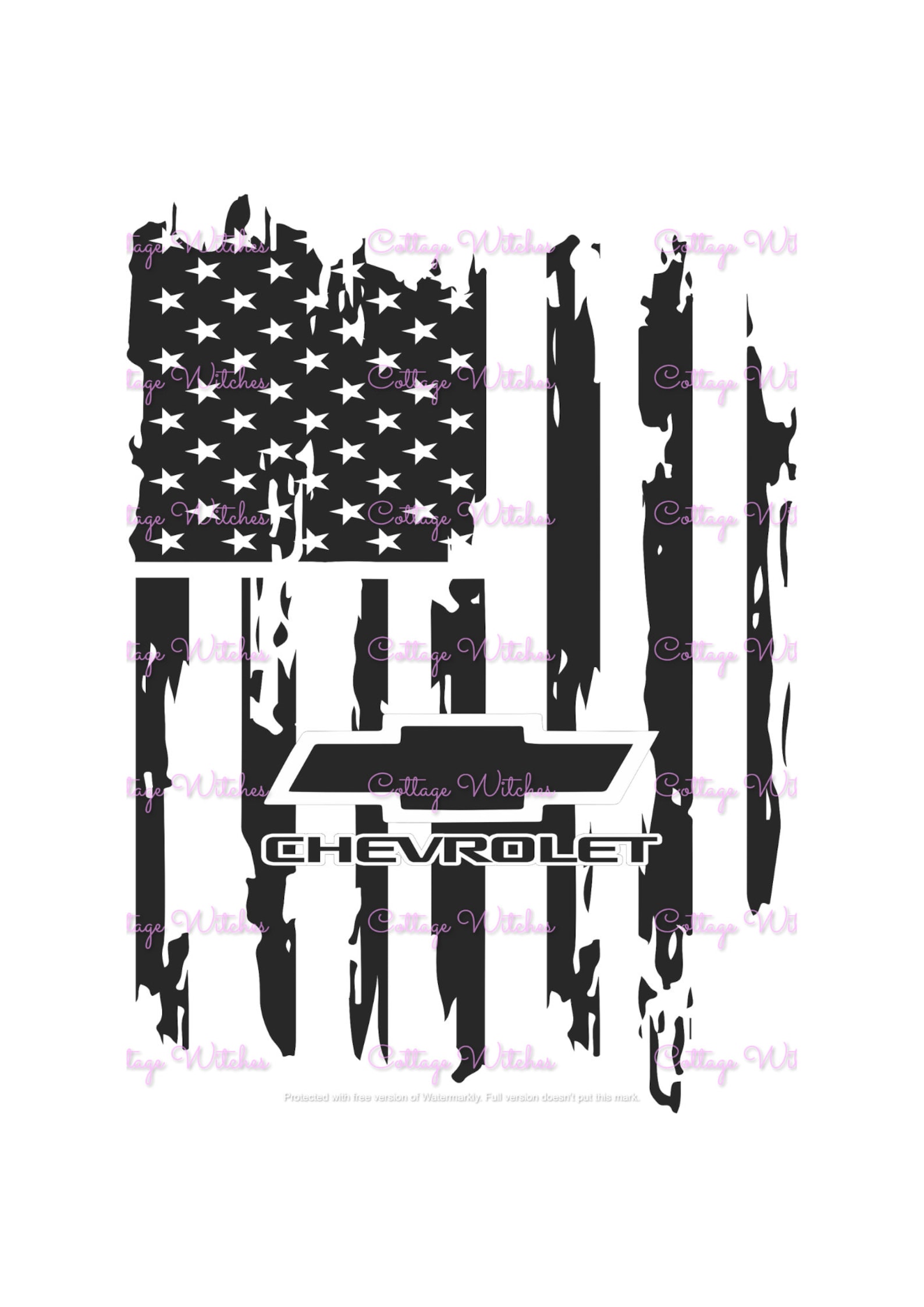 Chevy American Flag SVG - Etsy