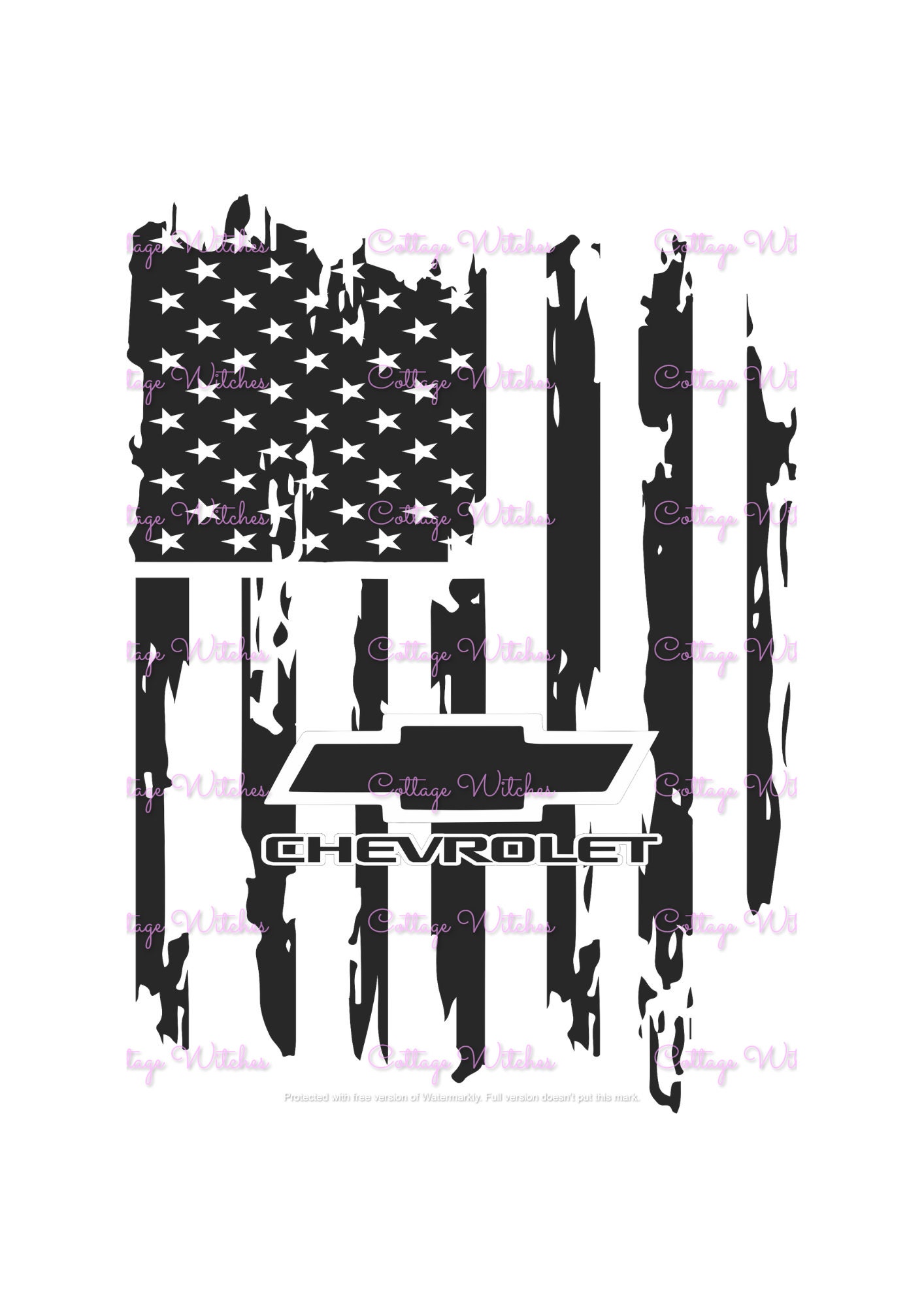 Chevy American Flag SVG - Etsy