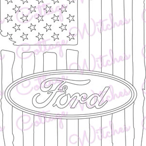 Ford American Flag SVG - Etsy