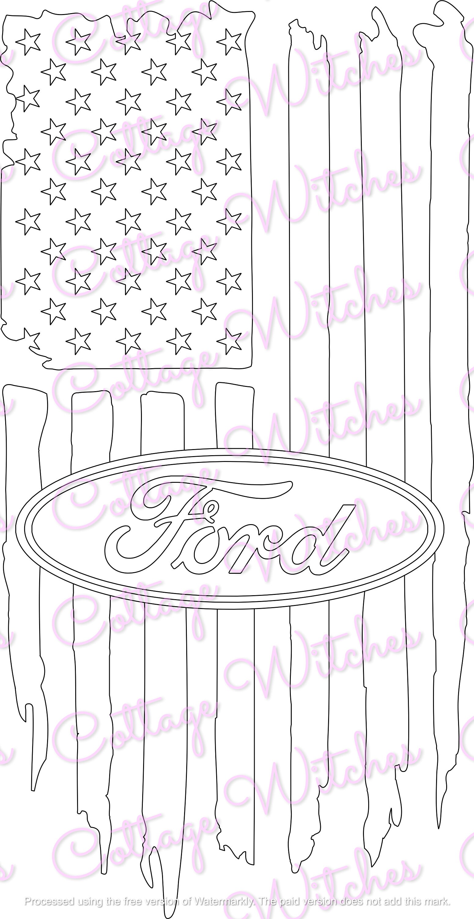 Ford American Flag SVG - Etsy