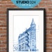 Toronto Gooderham Building, Landmark Art Print, Hand Drawn Architecture ...