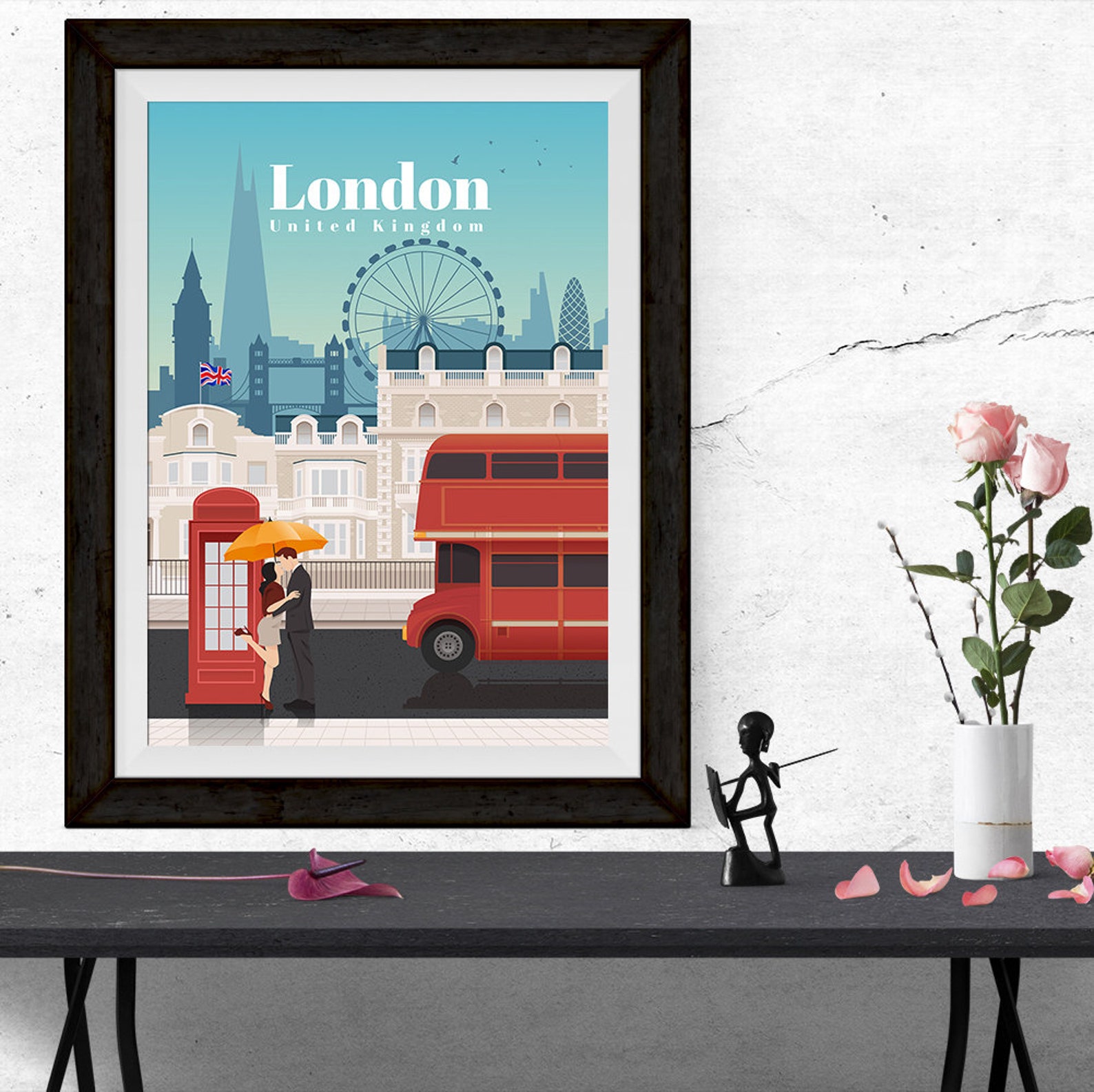 London Print London poster London Wall Art Print England | Etsy