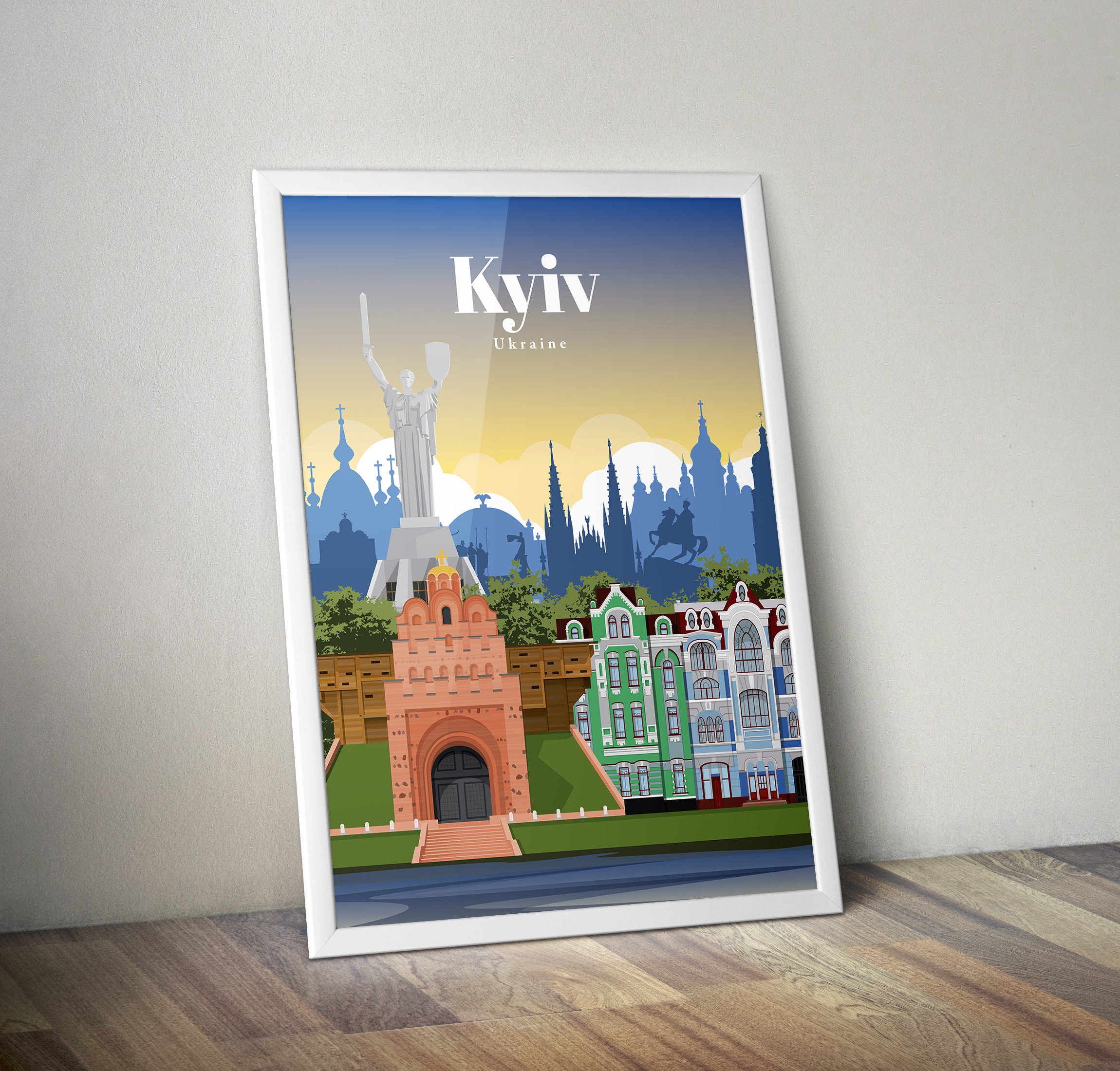 Kyiv Print Kyiv Wall Art Kyiv Poster Ukraine Wall Art | Etsy