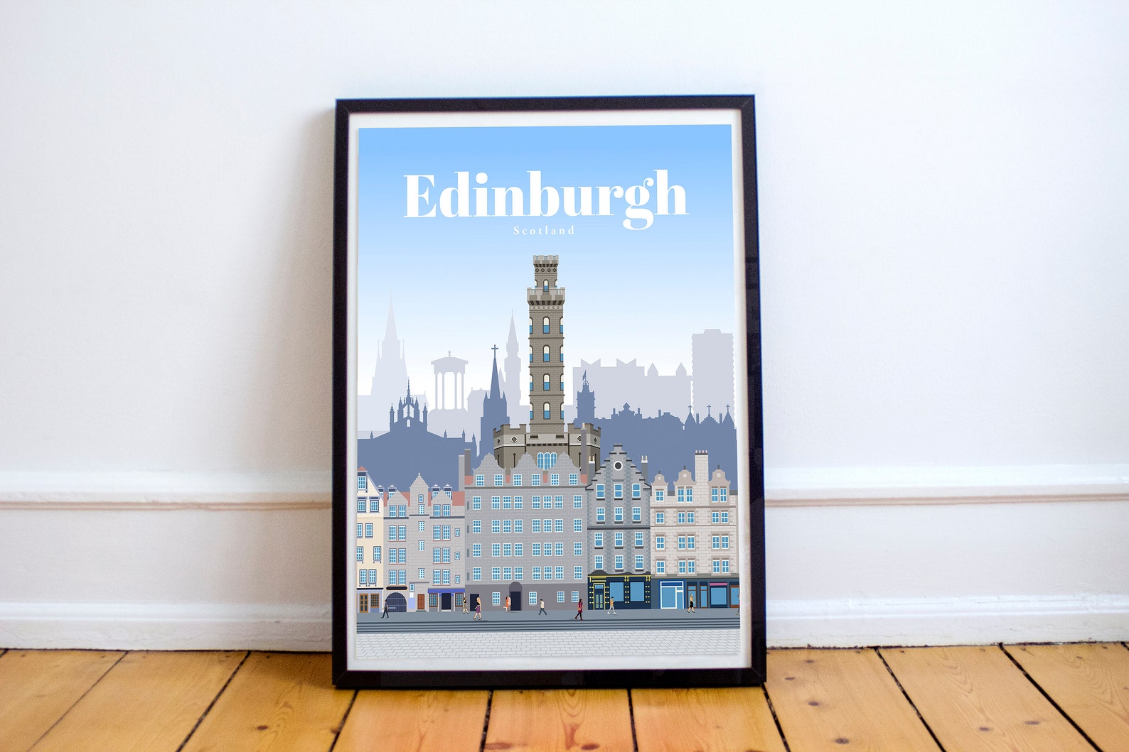 Edinburgh City Travel Poster UK Wall Art Print Vintageprint - Etsy