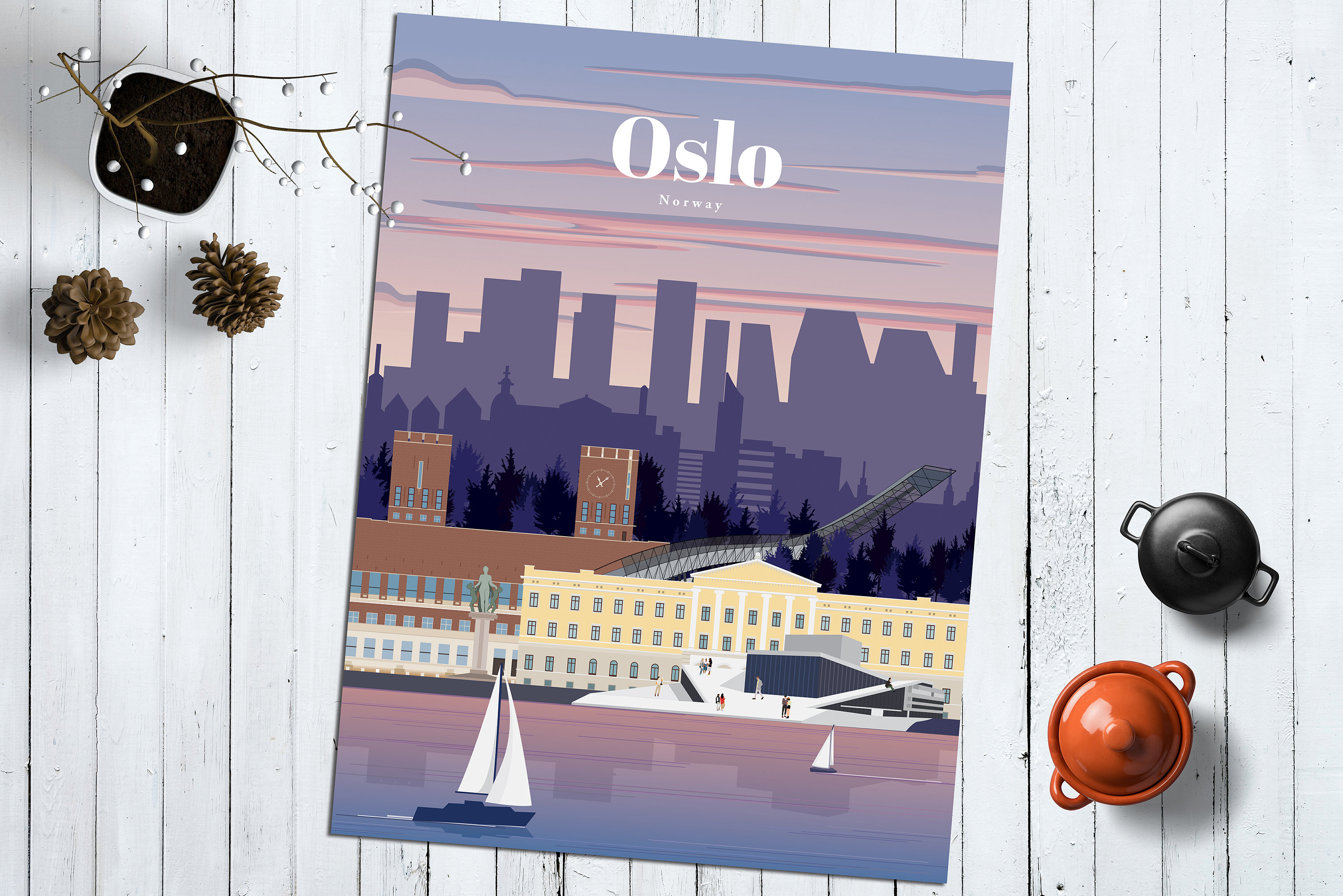 Oslo Print, Oslo Wall Art, Oslo Poster, Norway Wall Art Print, Norway ...
