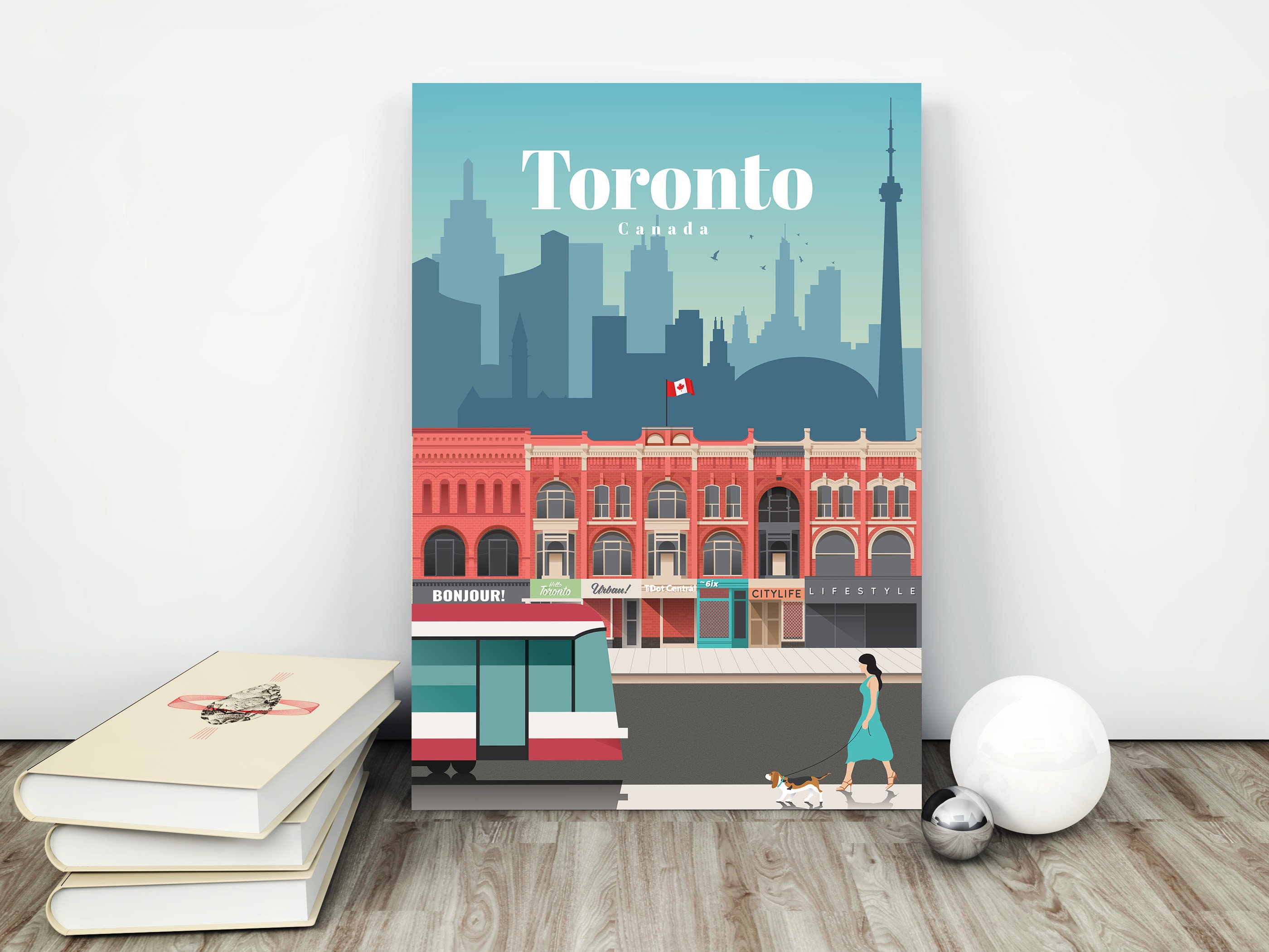 Toronto Travel Poster Toronto Travel Art for Home Decor | Etsy