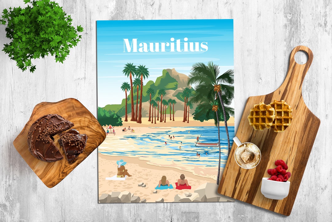 Mauritius Print, Mauritius Wall Art Prints, Mauritius City Skyline ...