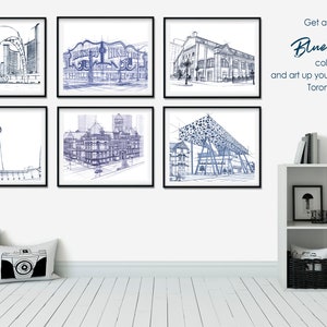 Toronto Gooderham Building, Landmark Art Print, Hand Drawn Architecture ...