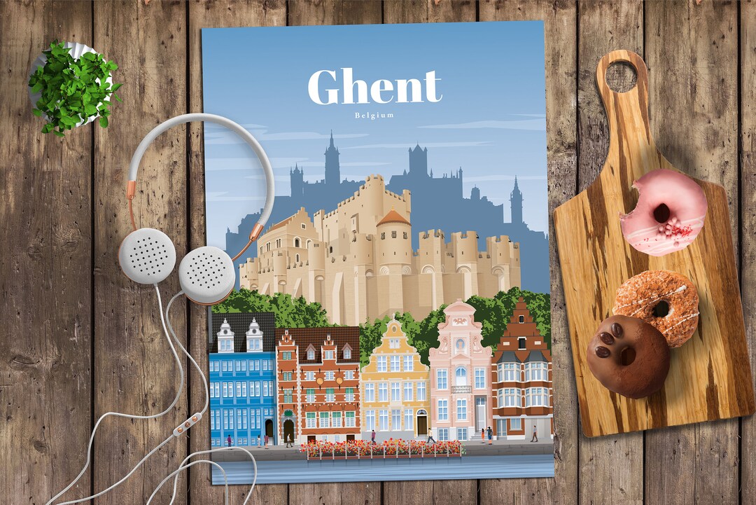 Ghent Print, Ghent Wall Art, Ghent Poster, Belgium Wall Art Print ...