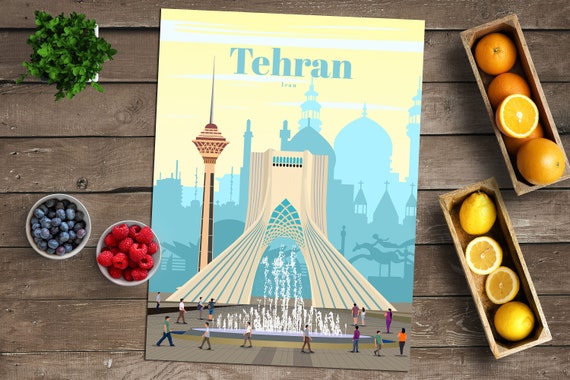 Tehran Print Tehran Wall Art Tehran Poster Iran Wall Art | Etsy