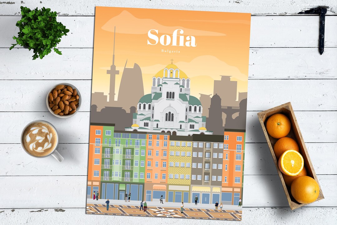 Sofia Print, Sofia Wall Art, Sofia Poster, Bulgaria Wall Art Print, Bulgaria Travel Poster ...