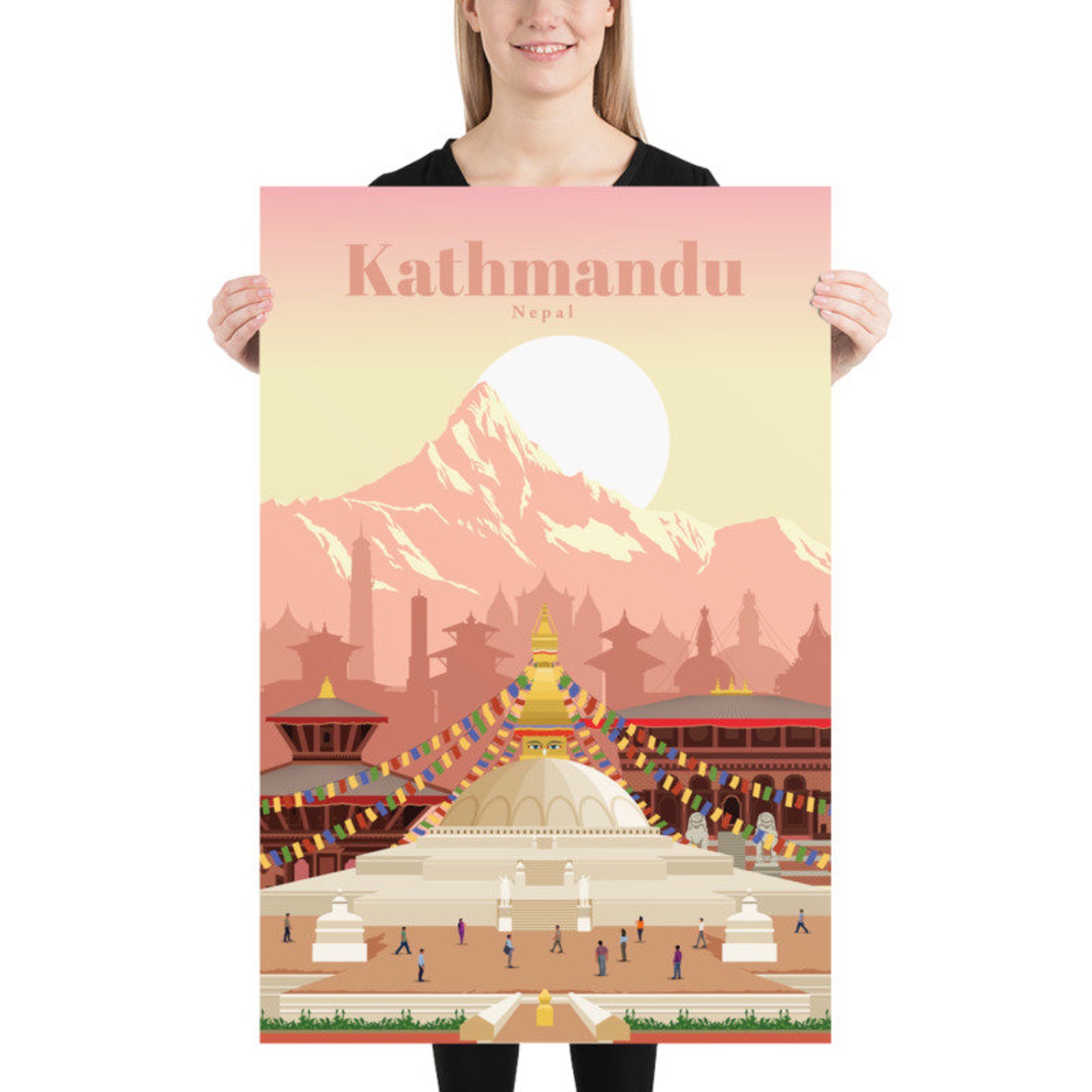 Kathmandu Print Kathmandu Wall Art Kathmandu Poster Nepal | Etsy