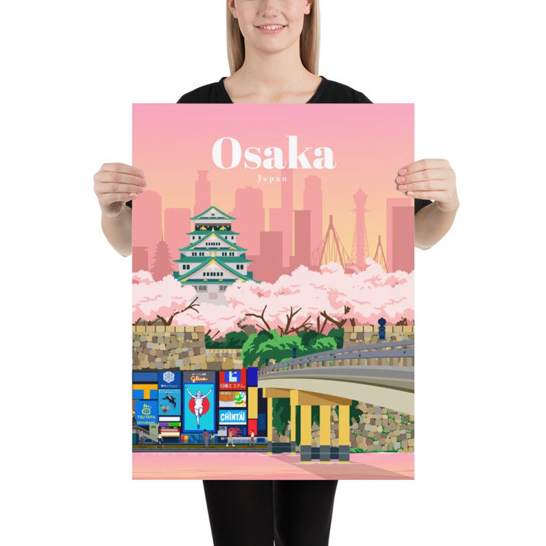 Osaka Print Japan Travel Poster | Etsy