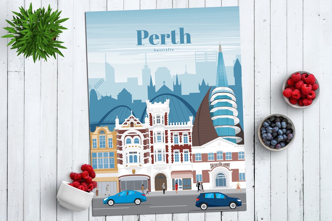 Perth Print, Perth Wall Art, Perth Poster, Australia Wall Art Print ...