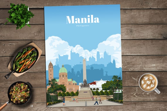 Manila Print Manila Wall Art Manila Poster Philippines Wall - Etsy