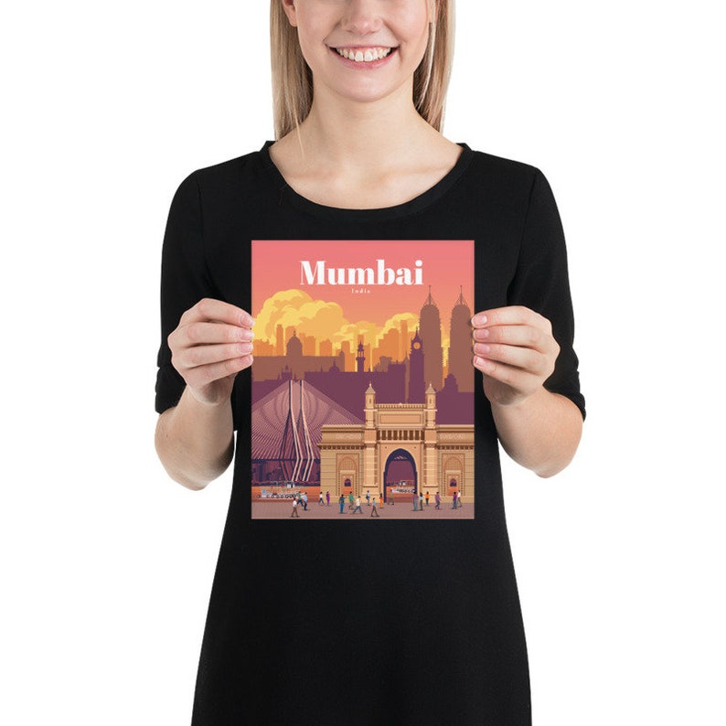 India Travel Poster Mumbai City Print Bombay Poster Prints - Etsy