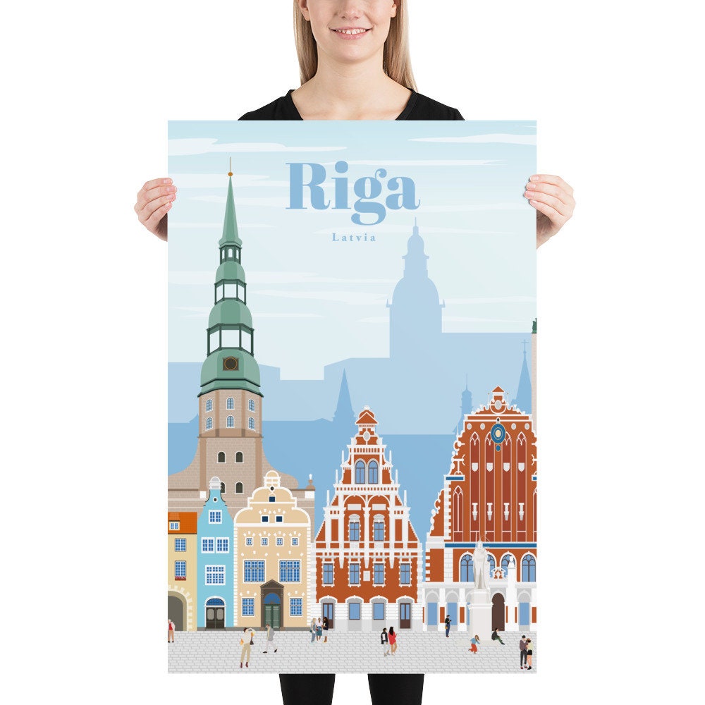 Riga Print, Riga Wall Art, Riga Poster, Latvia Wall Art Print, Latvia ...