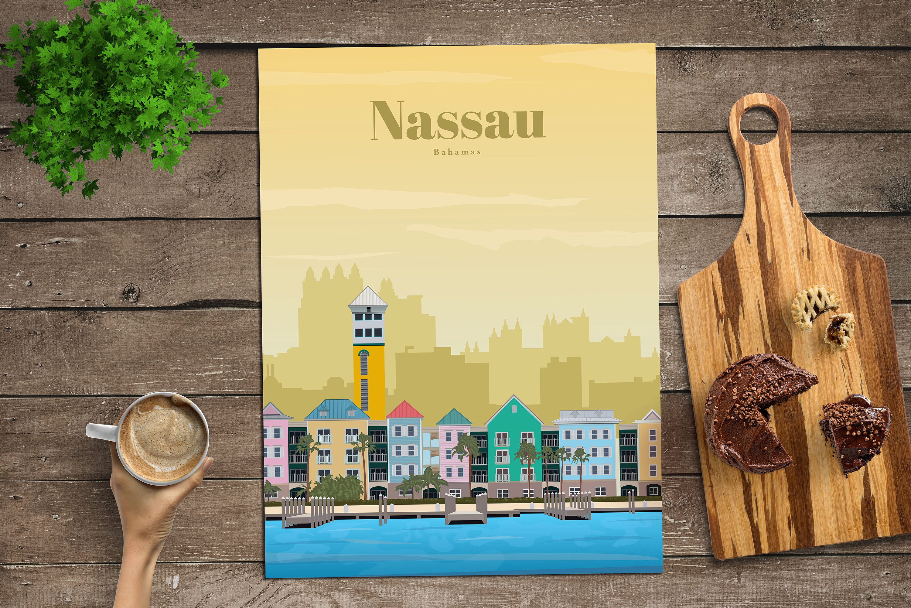 Nassau Print, Nassau Wall Art, Nassau Poster, Bahamas Wall Art Print ...