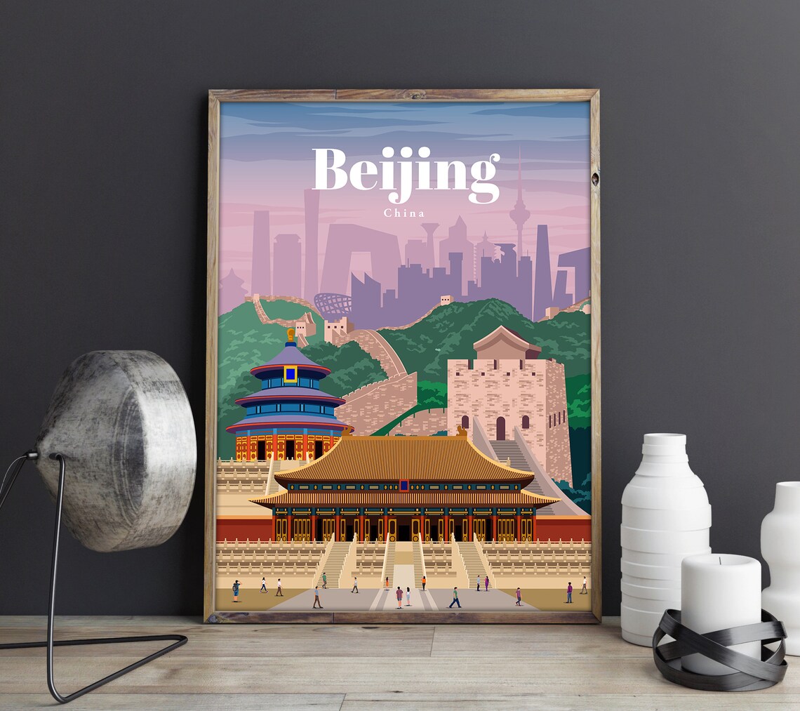 Beijing Print Beijing Wall Art Beijing Poster China Wall | Etsy