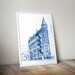 Toronto Gooderham Building, Landmark Art Print, Hand Drawn Architecture ...