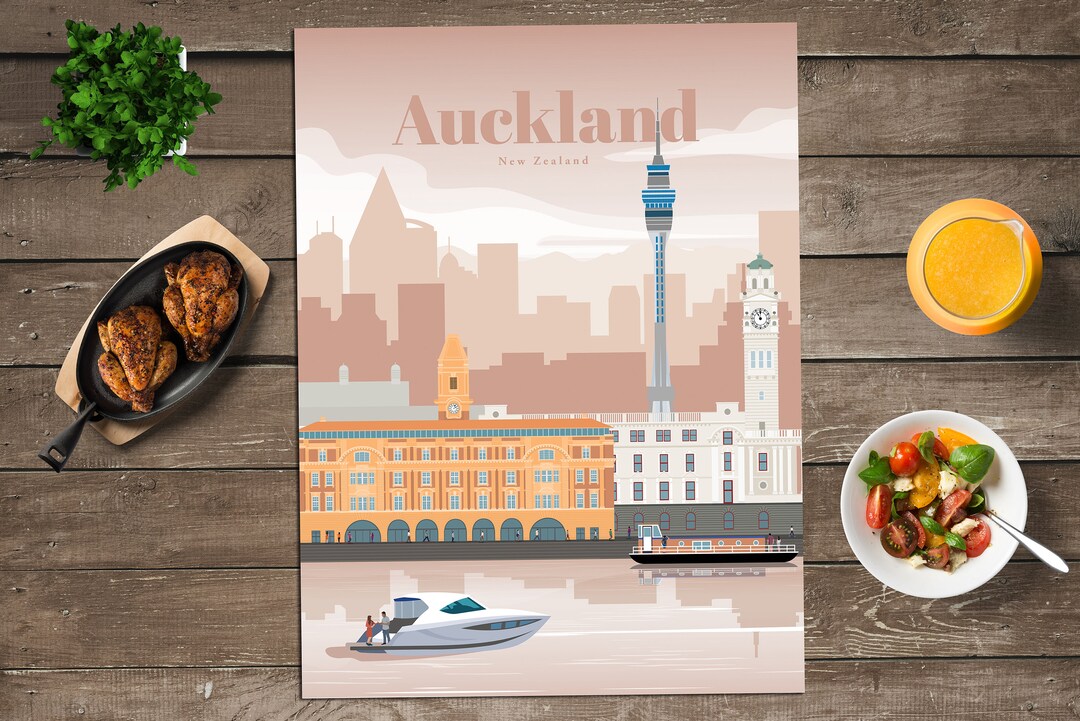 Auckland Print, Auckland Wall Art, Auckland Poster, New Zealand Wall ...