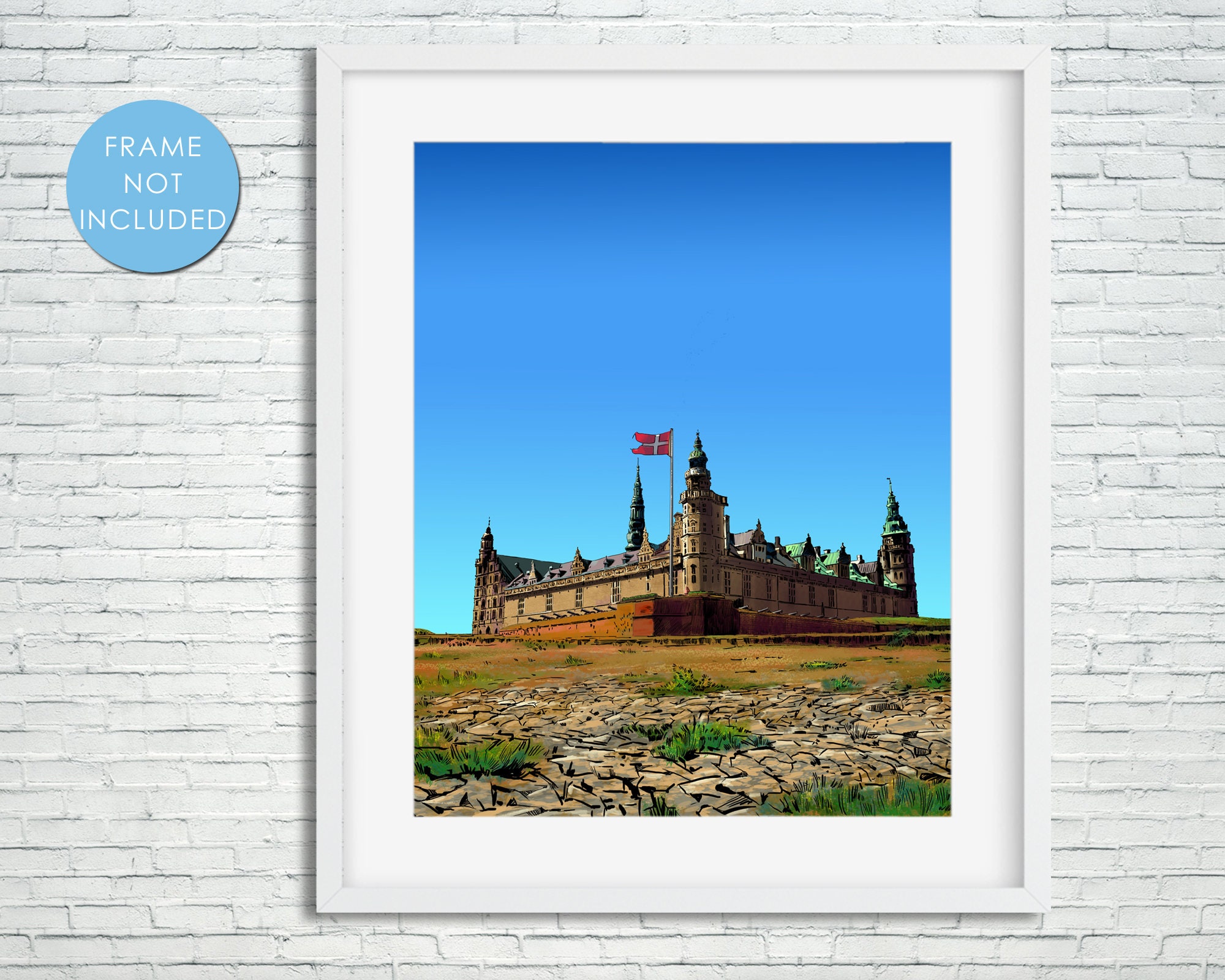 Art Print of Castles of the World, Digital Castle Travel Poster for ...