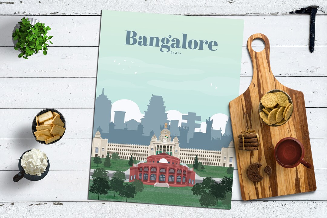 Bangalore Print, Bangalore Wall Art, Bangalore Poster, India Wall Art ...